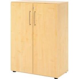 Schränke Breno, 3 OH, abschließbar, 28 kg je Boden, B 800 x T 420 x H 1100 mm, Ahorn/Ahorn