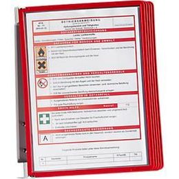 Durable Vario Wall 5 Wandhalter-SET ink. Sichttafeln, rot