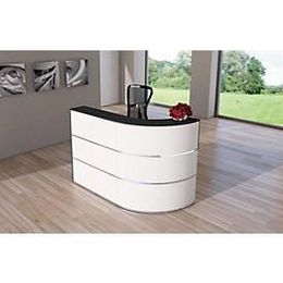 Theke Cento 1, bestehend aus 90 Grad Eckelement und gerader Theke, Breite 1800 mm