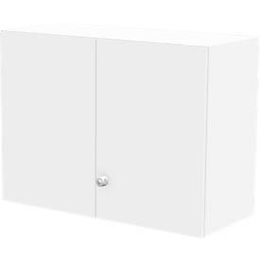 Schäfer Shop Schäfer Shop Genius Aufsatzschrank TETRIS WALL, 2 Ordnerhöhen, Türanschlag rechts, B 1000 x T 440 x H 740 mm, weiß