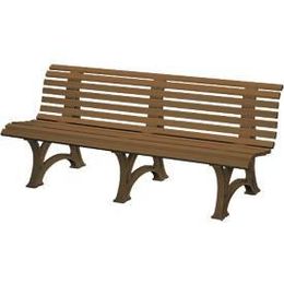 BLOME Parkbank, 4-Sitzer, L 2000 mm, braun