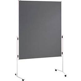 Franken Moderationstafel ECO, 1200 x 1500 mm, beidseitig, mit Rollen, grau/Filz, ECO-UMTF12R