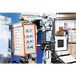 Durable Magnet-Wandhalter-Set Vario Wall, inkl. 5 Tafeln, orange