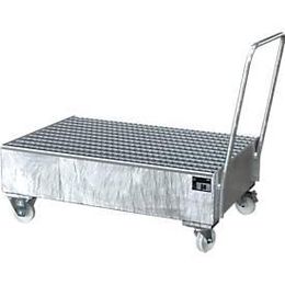 Bauer Stahl-Auffangwanne mit Rollen+Griff, 1200 x 800 mm, verzinkt