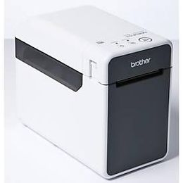 Etikettendrucker Brother TD-2120N, 152 mm/Sek., USB/USB Host/LAN, für 19-63 mm breite Etiketten, B 110 x T 215 x H 172 mm, weiß-grau