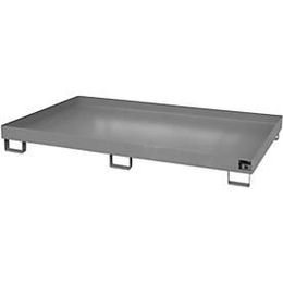 Bauer Regalwanne Typ RW/RW 2200-1, ohne Gitterrost, grau RAL7005