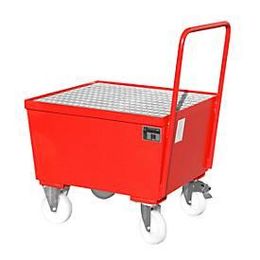 Bauer Auffangwanne Typ AW-F1, fahrbar, rot RAL3000