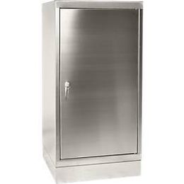 Werkzeugschrank, Edelstahl, Höhe 1050 mm, 2 Böden