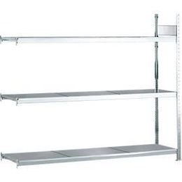 SCHULTE LAGERTECHNIK Weitspannregal Anbauregal WS2000 - H2000 x B2250 x T800 mm, 3 Ebenen, Stahl
