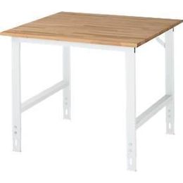 Rau Arbeitstisch, Buche-Platte, B 1000 x T 1000 x H 760-1080 mm