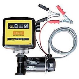 Elektropumpe CEMO Cematic 3000/12 K33 AZ, 12V, 40 l/min, selbstansaugend, Zählwerk, Zapfpistole, 4 m Befüllschlauch