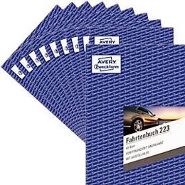 Avery Zweckform 223-10 Fahrtenbuch, Format A5, 10 Bücher mit jeweils 40 Blatt, FSC®-Papier, weiß