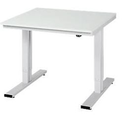 Rau Arbeitstisch Serie adlatus 300, Melamin-Platte, B 1000 x T 1000 x H 720 - 1120 mm
