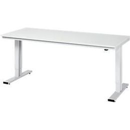 Rau Arbeitstisch Serie adlatus 300, Melamin-Platte, B 2000 x T 800 x H 720 - 1120 mm