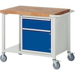 Rau Werkbank Serie 8152, fahrbar, mit Schublade, B 1000 x T 700 x H 880 mm