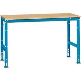 Manuflex Grundtisch UNIVERSAL Standard, Tischplatte Multiplex, 1500x800, lichtblau
