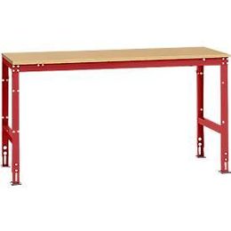 Manuflex Grundtisch UNIVERSAL Standard, Tischplatte Multiplex, 1750x800, rubinrot