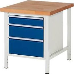 Rau Werkbank Serie 8159, 3 Schubladen, B 750 x T 900 x H 840 mm