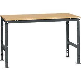Manuflex Arbeitstisch UNIVERSAL Standard, 1500 x 1000 mm, Multiplex natur, anthrazit