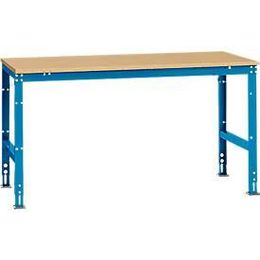 Manuflex Arbeitstisch UNIVERSAL Standard, 1750 x 1000 mm, Multiplex natur, lichtblau