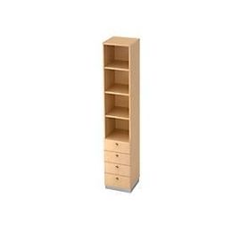 Regal mit 4 Schubladen, B 400 x T 420 x H 2200 mm, Ahorn-Dekor