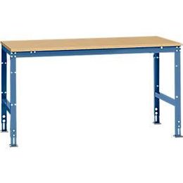 Manuflex Arbeitstisch UNIVERSAL Standard, 1750 x 1000 mm, Multiplex natur, brillantblau