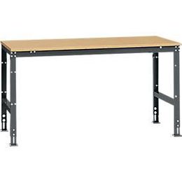 Manuflex Arbeitstisch UNIVERSAL Standard, 1750 x 1000 mm, Multiplex natur, anthrazit