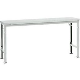 Manuflex Grundtisch UNIVERSAL Spezial, 1750 x 800 mm, Melamin lichtgrau, lichtgrau