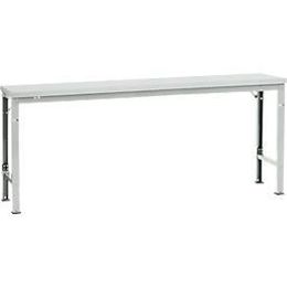Manuflex Grundtisch UNIVERSAL Spezial, 2000 x 800 mm, Kunststoff lichtgrau, lichtgrau