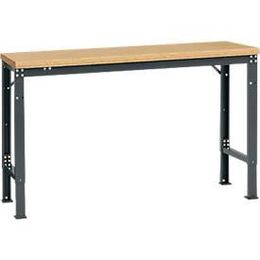 Manuflex Grundtisch UNIVERSAL Spezial, 1500 x 800 mm, Multiplex natur, anthrazit