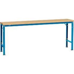 Manuflex Grundtisch UNIVERSAL Spezial, 2000 x 800 mm, Multiplex natur, lichtblau