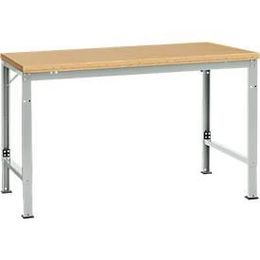 Manuflex Grundtisch UNIVERSAL Spezial, 1500 x 1000 mm, Multiplex natur, lichtgrau