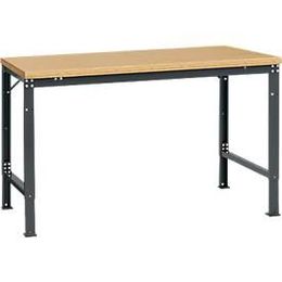 Manuflex Grundtisch UNIVERSAL Spezial, 1500 x 1000 mm, Multiplex natur, anthrazit