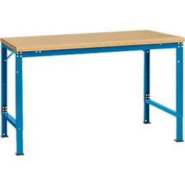 Manuflex Grundtisch UNIVERSAL Spezial, 1500 x 1000 mm, Multiplex natur, lichtblau