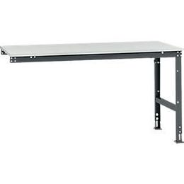 Manuflex Ansatztisch UNIVERSAL Standard, Tischplatte Melamin, 1750x1000, anthrazit