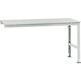 Manuflex Ansatztisch UNIVERSAL Standard, Tischplatte Melamin, 1750x1000, lichtgrau