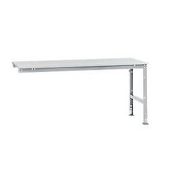 Manuflex Ansatztisch UNIVERSAL Standard, Tischplatte Melamin, 2000x1000, alusilber