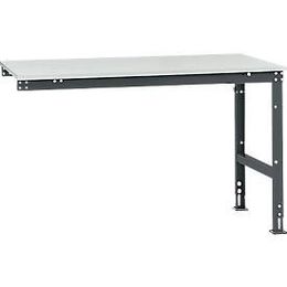 Manuflex Ansatztisch UNIVERSAL Standard, Tischplatte Kunststoff, 1500x1000, anthrazit