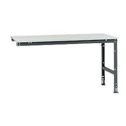 Manuflex Ansatztisch UNIVERSAL Standard, Tischplatte Kunststoff, 1750x1000, anthrazit