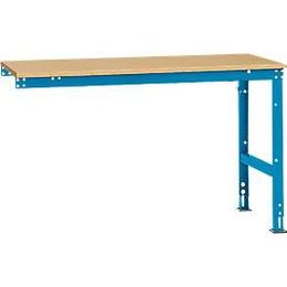 Manuflex Ansatztisch UNIVERSAL Standard, 1500 x 800 mm, Multiplex natur, lichtblau