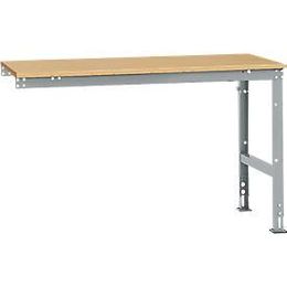 Manuflex Ansatztisch UNIVERSAL Standard, 1500 x 800 mm, Multiplex natur, alusilber