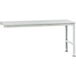 Manuflex Ansatztisch UNIVERSAL Standard, Tischplatte Kunststoff, 2000x1000, lichtgrau