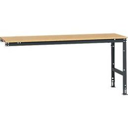 Manuflex Ansatztisch UNIVERSAL Standard, 2000 x 800 mm, Multiplex natur, anthrazit