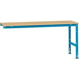 Manuflex Ansatztisch UNIVERSAL Standard, 2000 x 800 mm, Multiplex natur, lichtblau