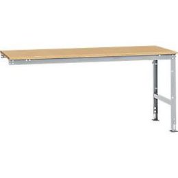 Manuflex Ansatztisch UNIVERSAL Standard, Tischplatte Multiplex, 2000x1000, alusilber