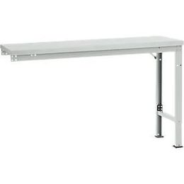 Manuflex Ansatztisch UNIVERSAL Spezial, 1500 x 800 mm, Melamin lichtgrau, lichtgrau