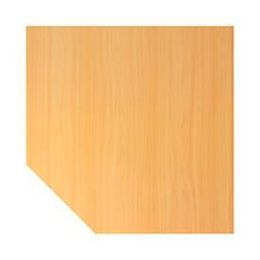 Trapezplatte JENA, 1-Fuß, B 1200 x T 1200 x H 720 mm, Gestell alusilber, Buche-Dekor