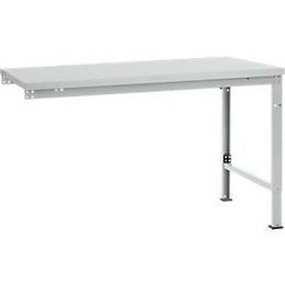 Manuflex Ansatztisch UNIVERSAL Spezial, Tischplatte Kunststoff, 1500x1000, lichtgrau