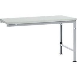 Manuflex Ansatztisch UNIVERSAL Spezial, Tischplatte Kunststoff, 1500x1000, alusilber