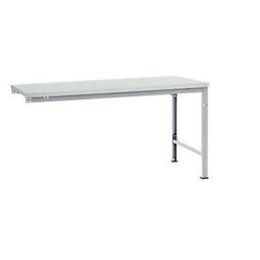 Manuflex Ansatztisch UNIVERSAL Spezial, Tischplatte Kunststoff, 1750x1000, alusilber